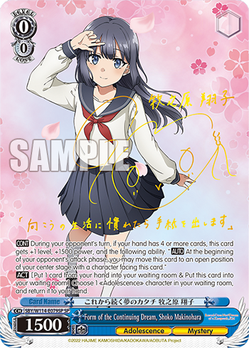 SBY/W114-E079SP Form of the Continuing Dream, Shoko Makinohara ...