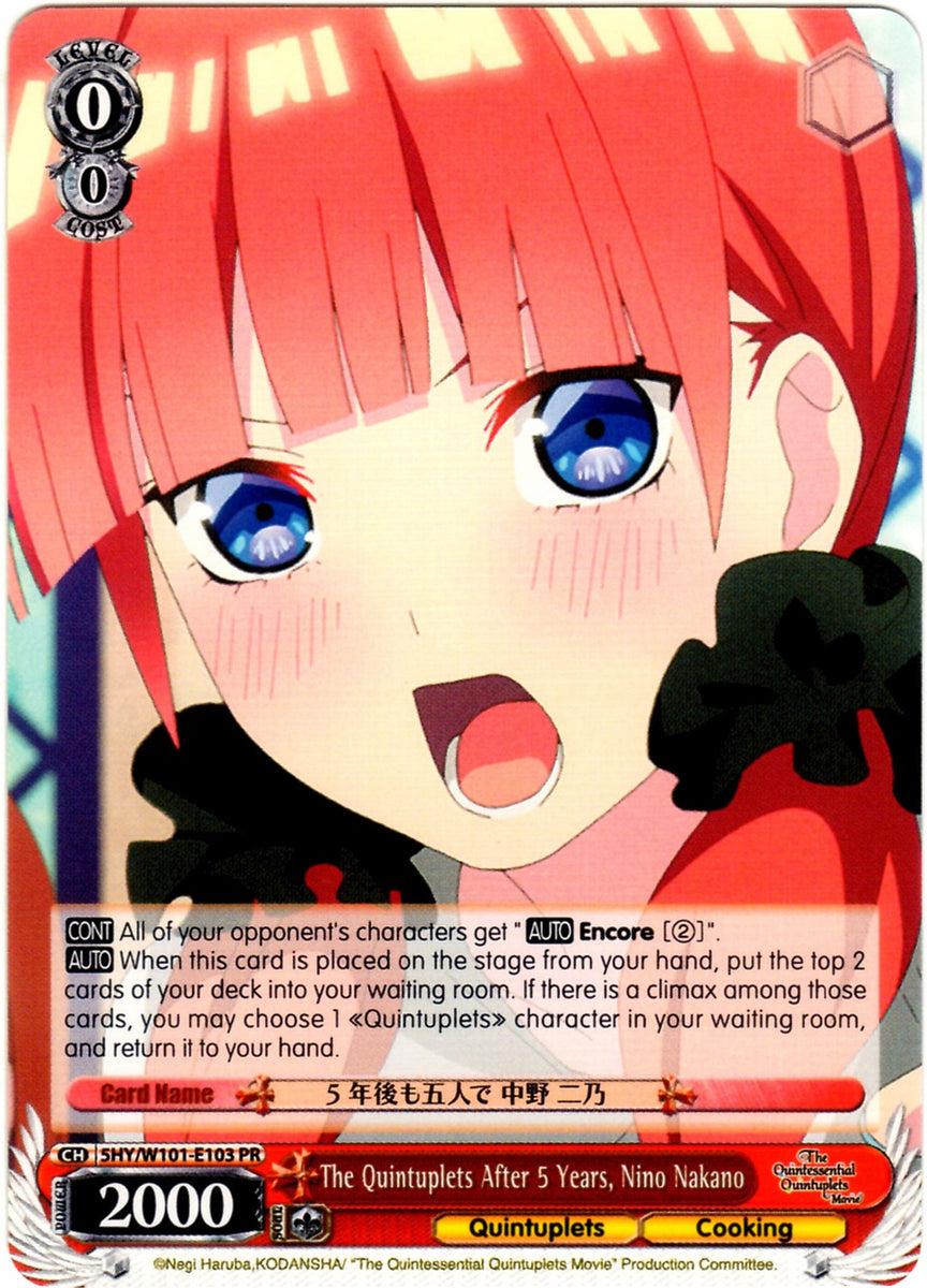 5HY/W101-E103 The Quintuplets After 5 Years, Nino Nakano – Strictly ...