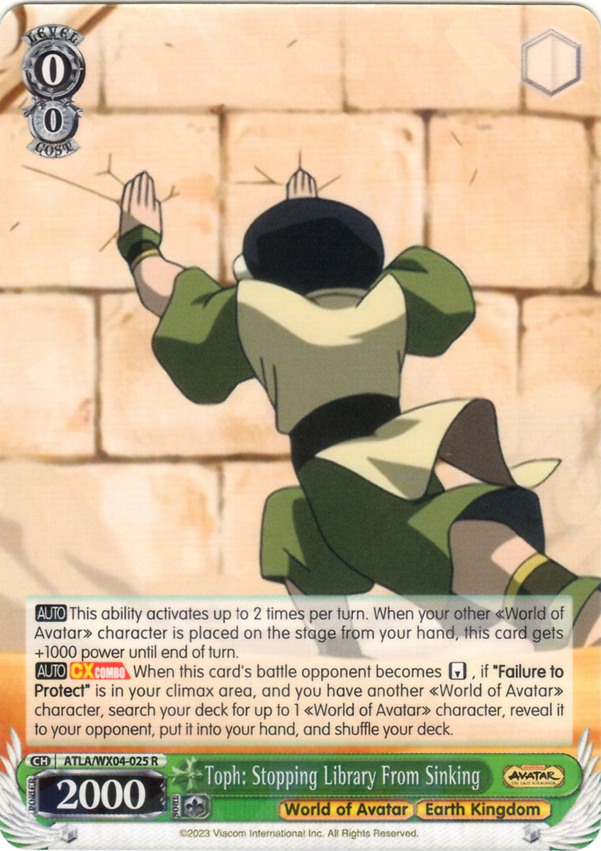 ATLA/WX04-025 Toph: Stopping Library From Sinking – Strictly Broken TCG