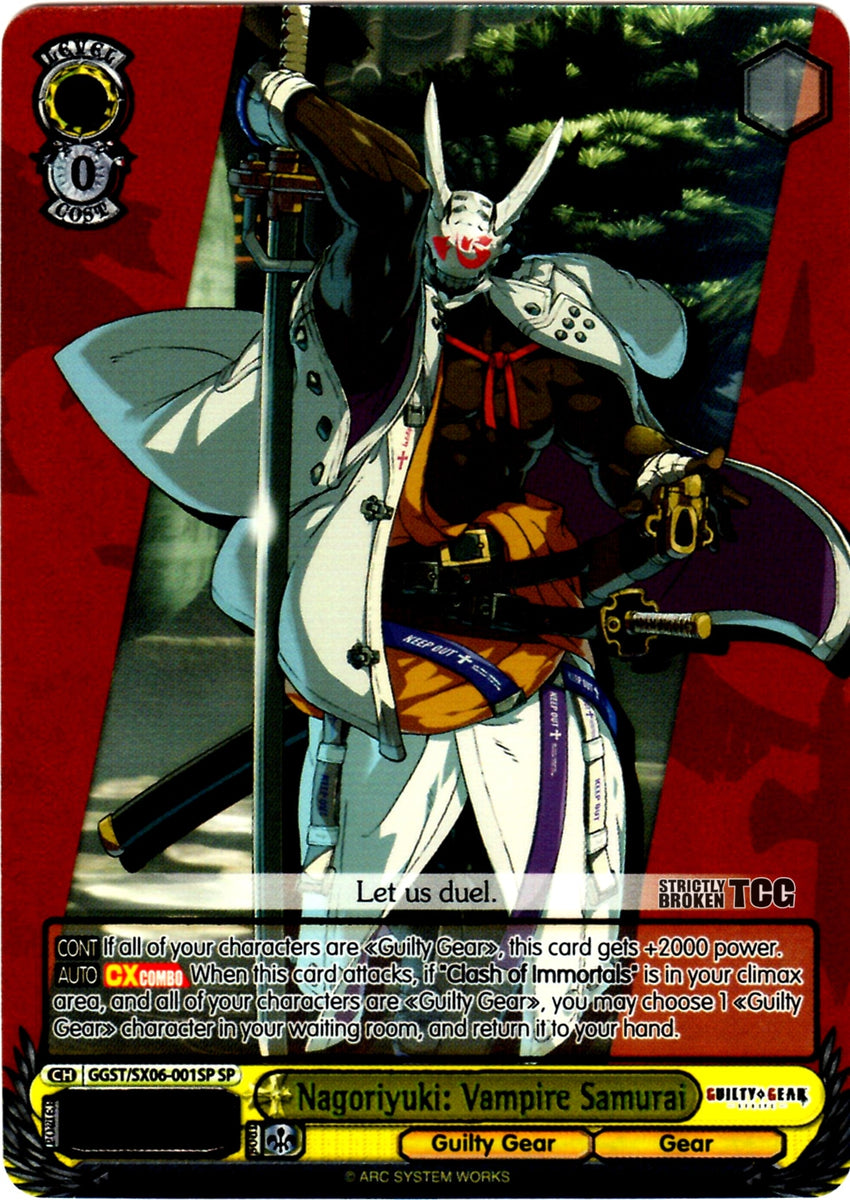 GGST/SX06-001SP Nagoriyuki: Vampire Samurai – Strictly Broken TCG