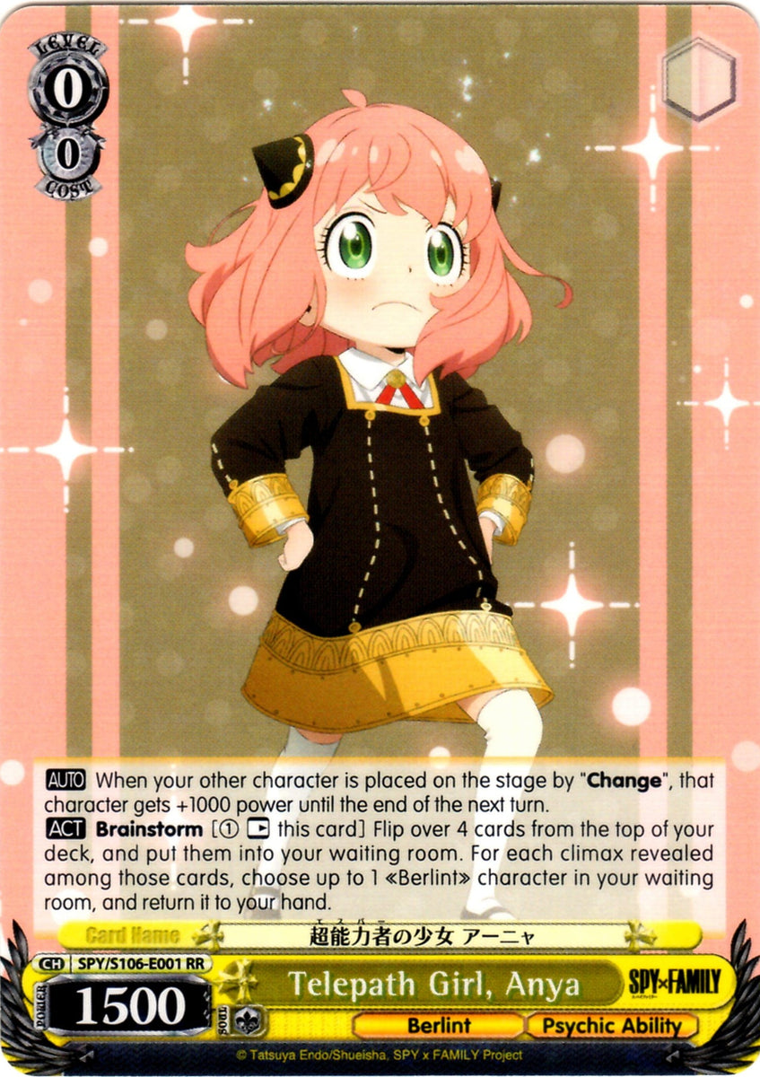 SPY/S106-E001 Telepath Girl, Anya – Strictly Broken TCG